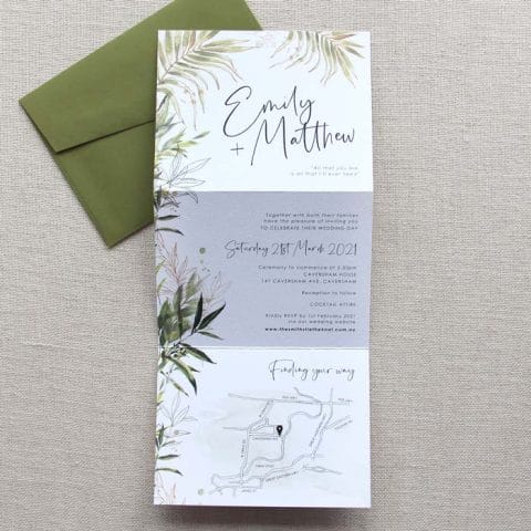 Tropical Paradise Wedding Invitation Trifold | Premier Invitation ...